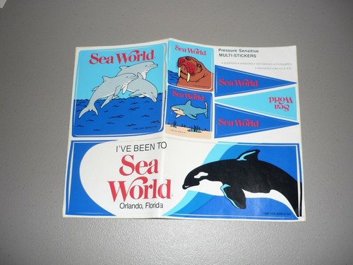 Vintage 1986 Sea World Orlando, FL Stickers | eBay
