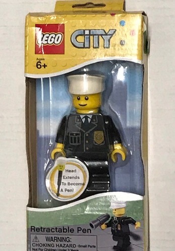LEGO Retractable Pen with Large Minifig Body Dock, Lego CITY or NINJAGO ...
