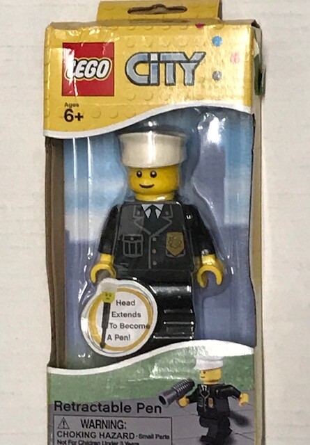 LEGO Retractable Pen with Large Minifig Body Dock, Lego CITY (You ...