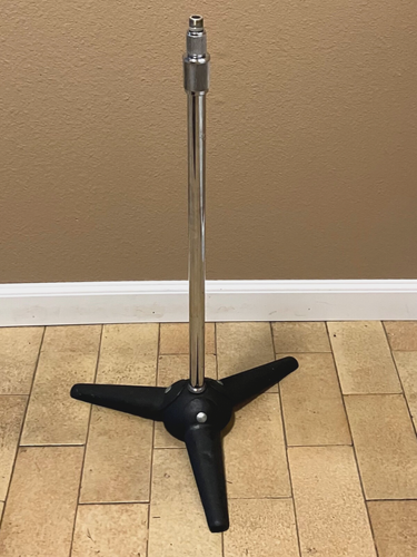 RARE! Vintage Atlas Sound PORTABLE Mic Microphone Stand, Chrome, Cast ...