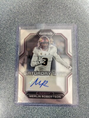 💥Merlin Robertson💥2023 Prizm Draft Picks Auto Saturday Star #SSS-MRO | eBay