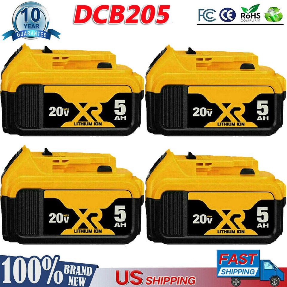 Replacement for DeWalt DCB207 20V MAX 5 Ah 6 Ah Li-Ion Battery 20 Volt ...