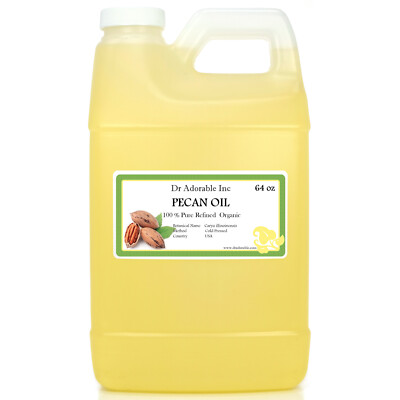 Premium 64 Oz Pecan Oil 100% Pure Organic Cold Pressed Best Fresh Multi ...