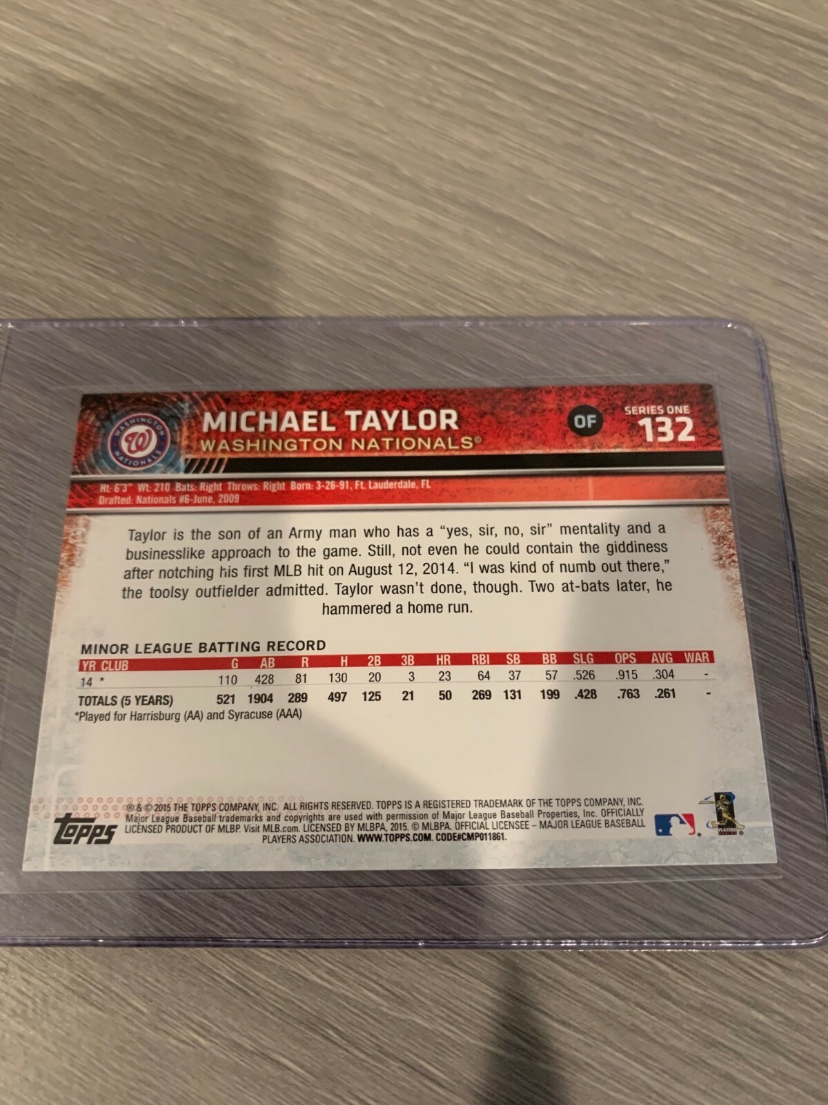2015 Topps - Michael Taylor #132 (RC) for sale online | eBay