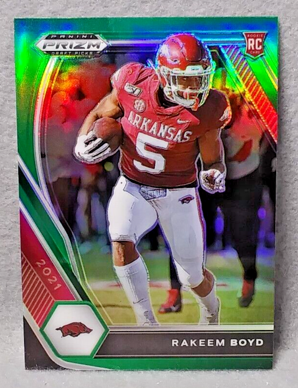 2021 Panini Prizm Draft Picks Rakeem Boyd Green Parallel Rookie #152 ...