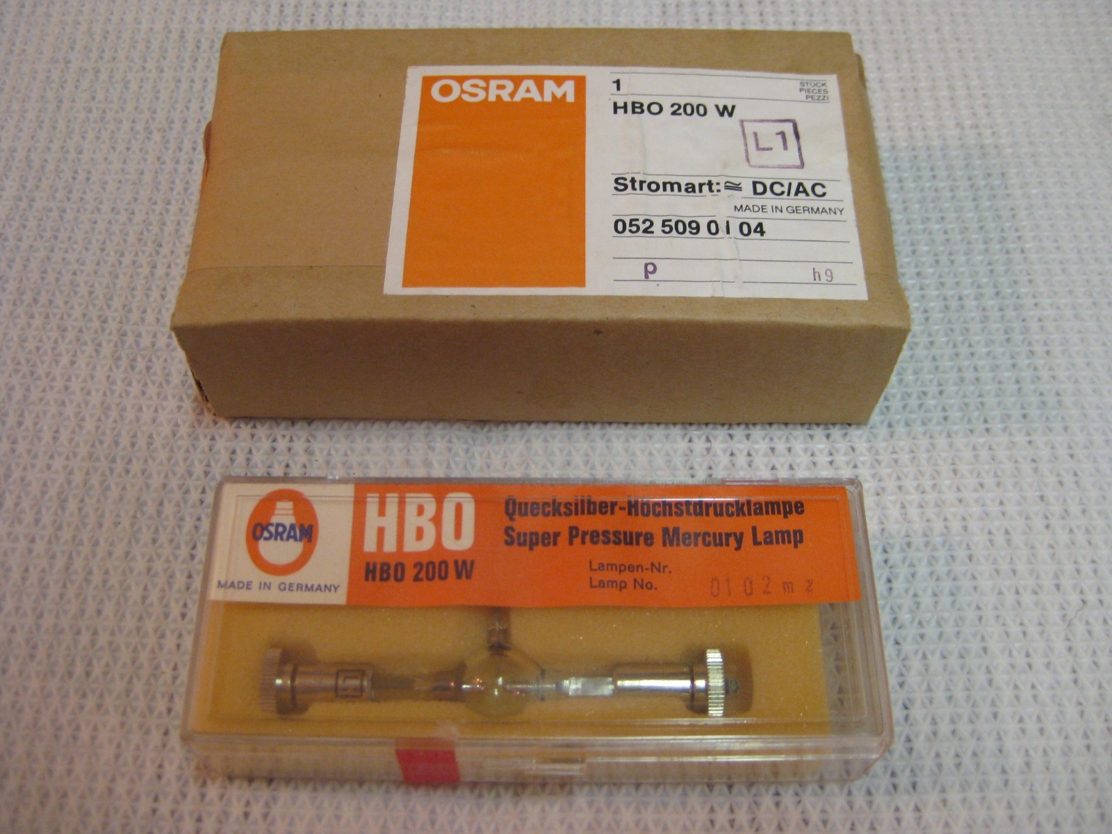 NEW Genuine OSRAM SYLVANIA 69218, 69220, HBO 200W L1 Mercury Short Arc ...