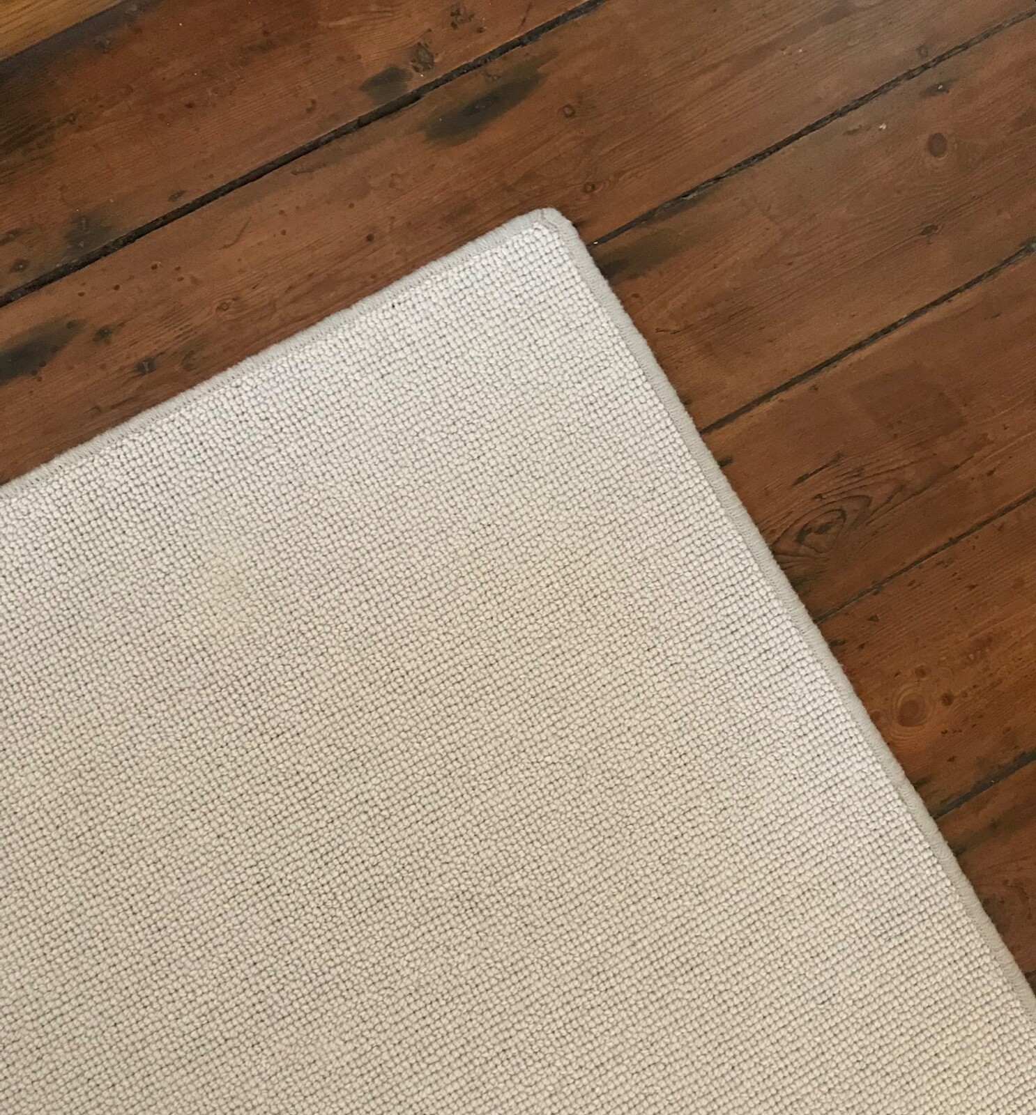 Grey Rug Loop Pile Wool Whipped Edge Floor Rug Carpet RP£350 (like ...