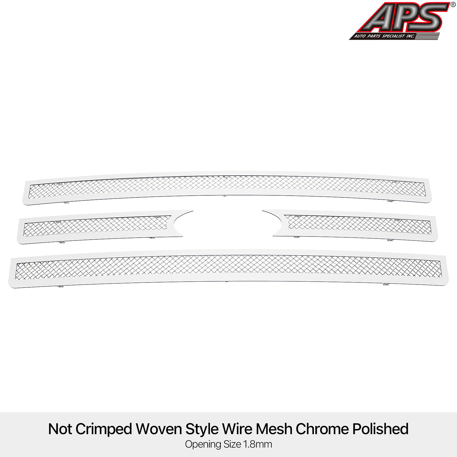 For 2015-2017 Ford Expedition Upper Stainless Steel Chrome Mesh Grille ...