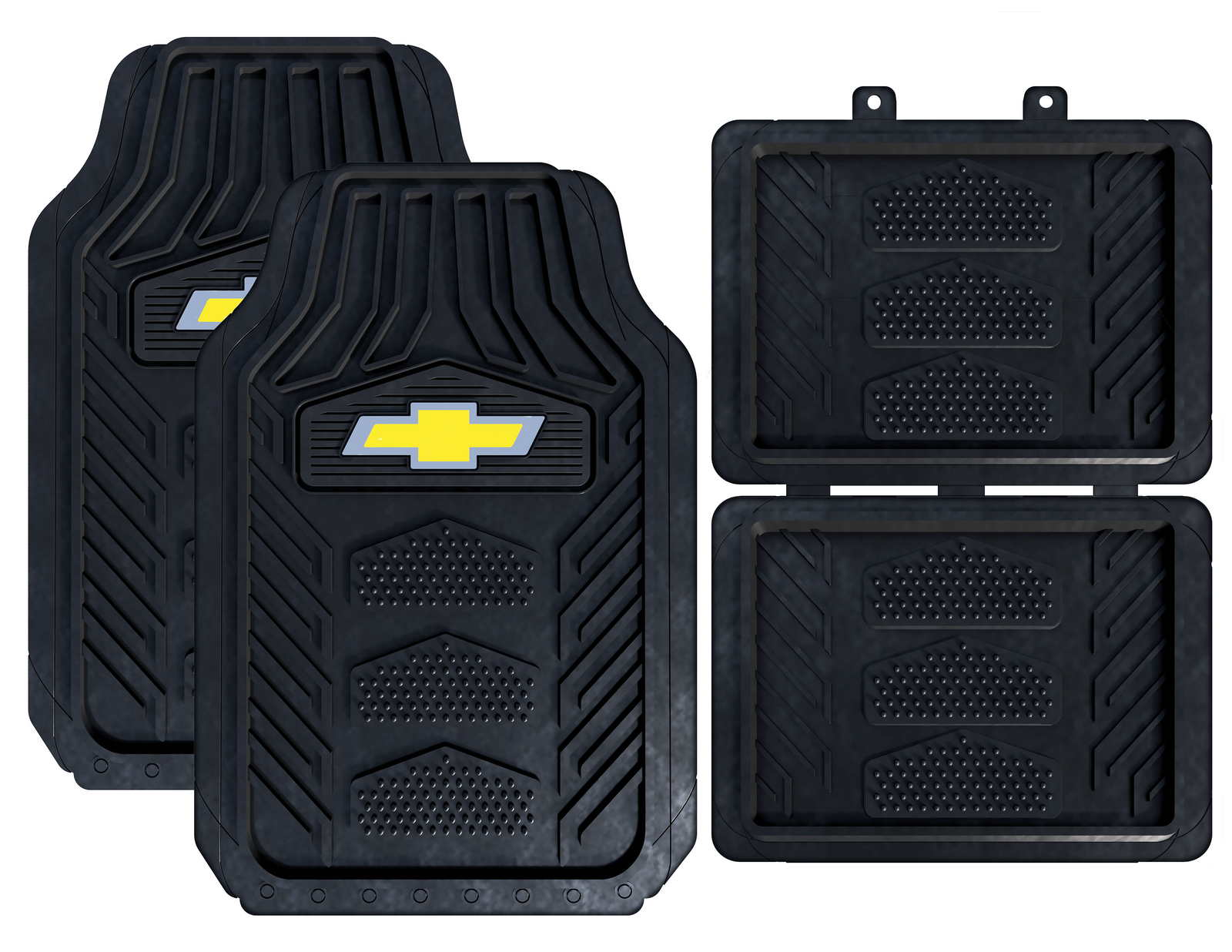 Chevy Bowtie Logo Heavy Duty Truck SUV Car All Weather Rubber 4pc Floor ...