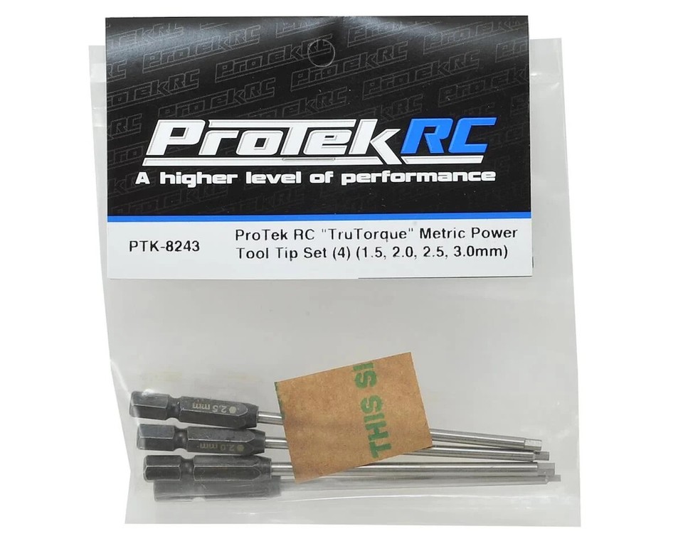 ProTek RC "TruTorque" Metric 1/4" Power Drill Tip Set (4) (1.5 - 3.0mm) PTK-8243 610074803478| eBay