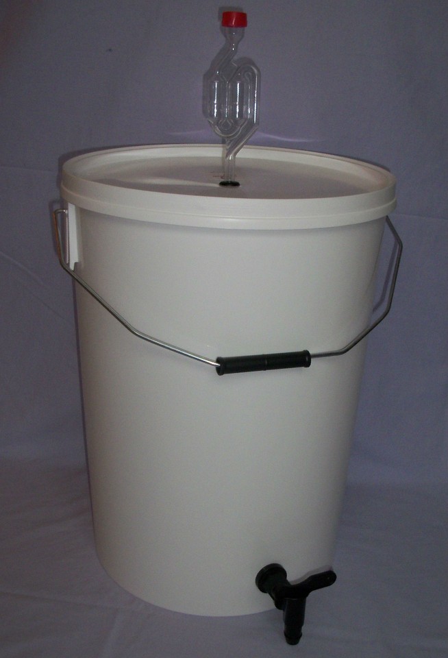 Black Plastic Lever Tap & Back Nut fit to fermenter/bucket for bottling ...