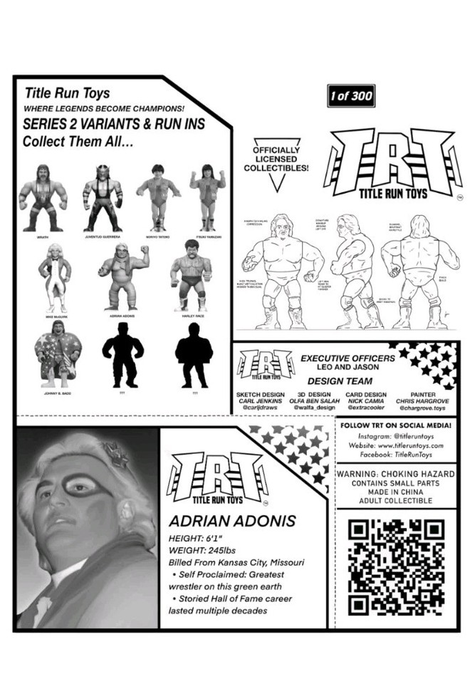 Title Run Toys WWE RETRO Adrian Adonis - WWF HASBRO WRESTLING FIGURE 1 ...