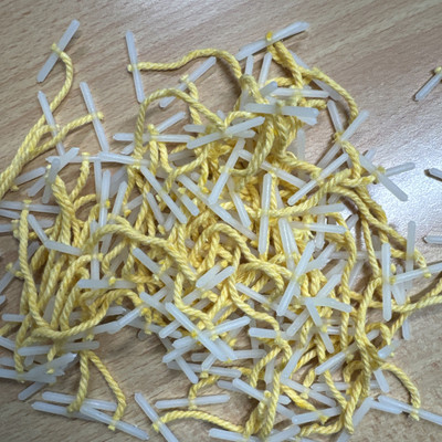 100 Yellow 50mm Plastic Treasury Tags | eBay UK