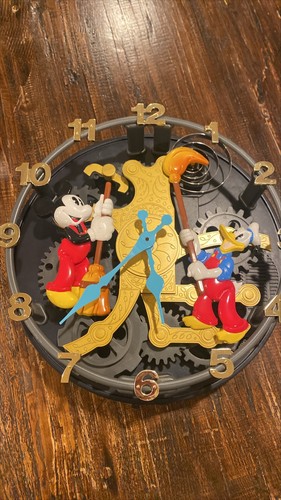 Disney Mickey Mouse Donald Duck Animated Talking Wall Clock Works | eBay