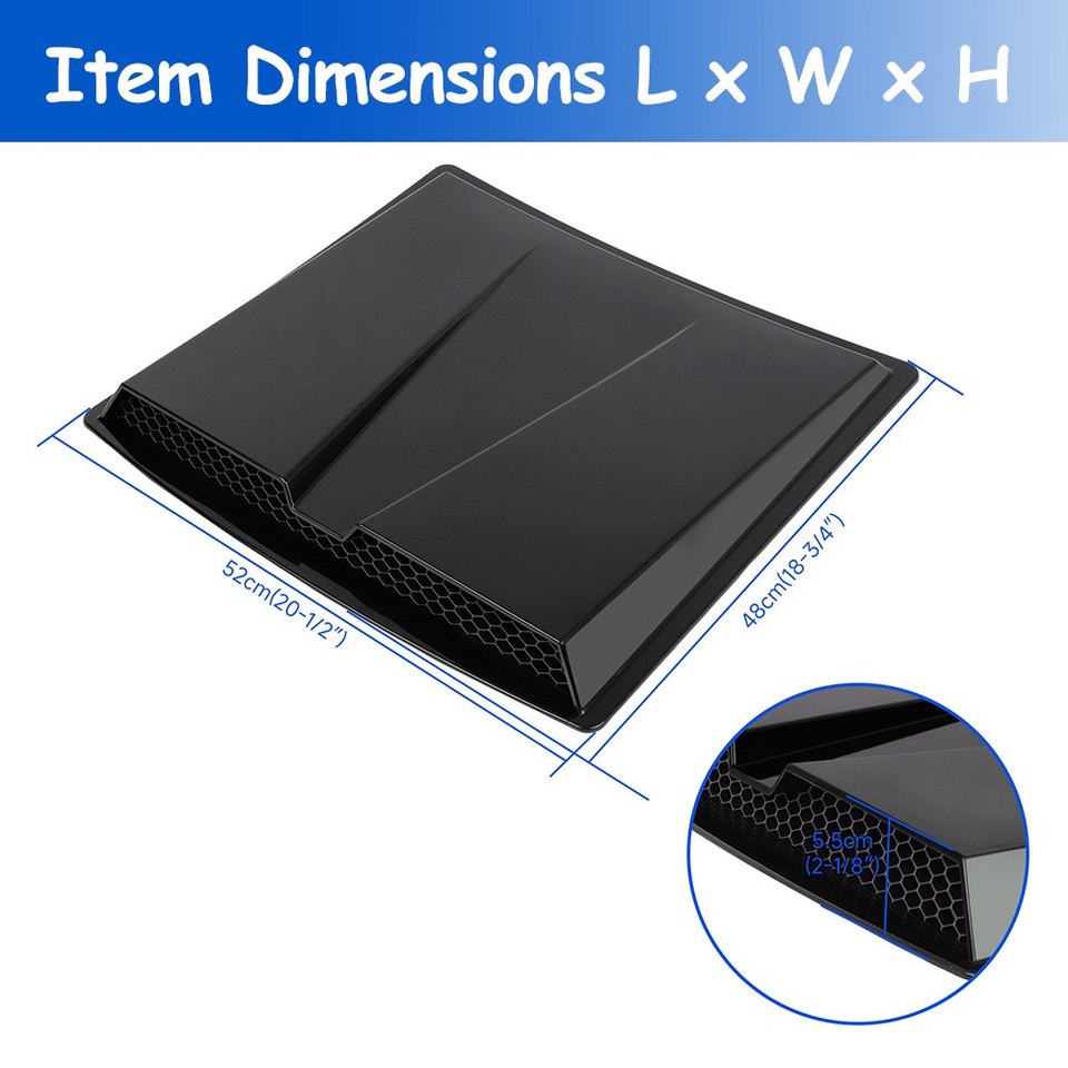 For Chevy Colorado Air Flow Intake Bonnet Scoop Hood Cover Vent Glossy ...