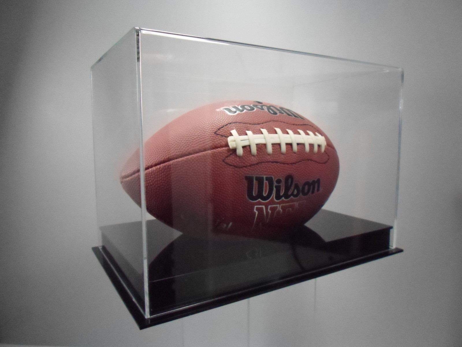 Football acrylic display case 85% UV filtering NFL NCAA full size ...