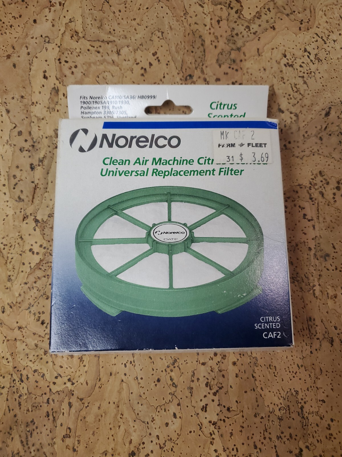 Norelco NOS Clean Air Machine Citrus Scented Replacement Filter CAF2 ...