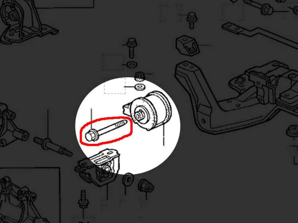 OEM B-Series Timing Belt Side Upper Mount Bolt (Mount to Chassis) | eBay