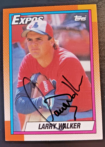 1990 Topps Larry Walker autographed RC #757 Auto | eBay