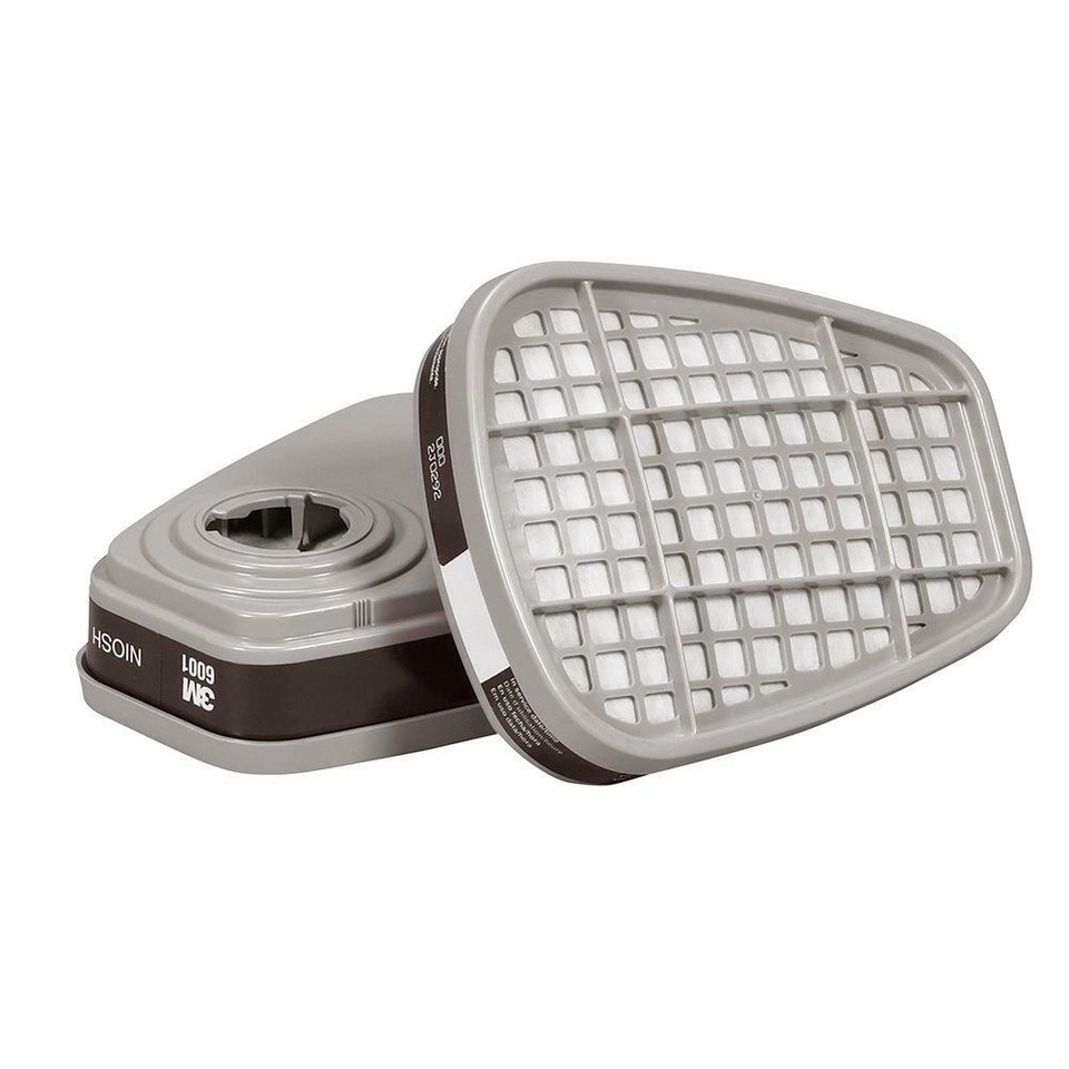 3M 6001 Organic Vapor Automotive Spray Paint PPE Respirator Cartridge ...