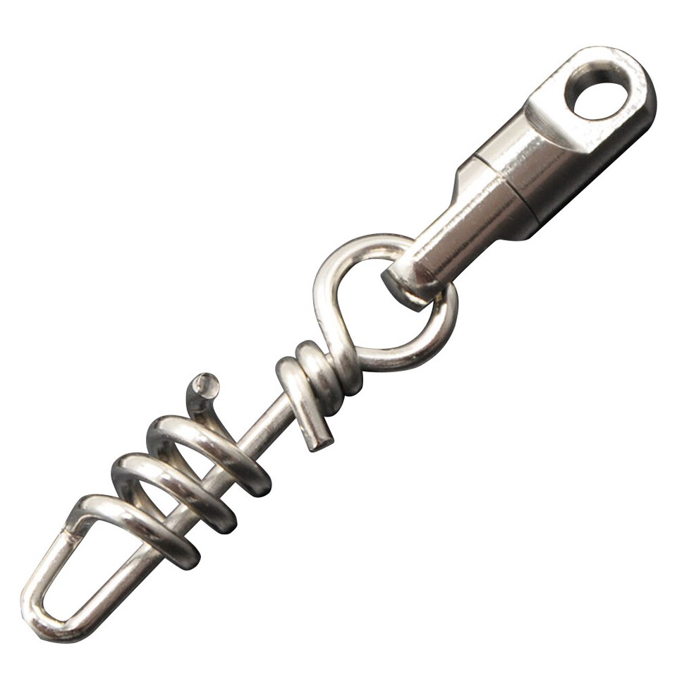 10Pcs Fishing Corkscrew Swivels Lure Jigs Line Connector Fishing ...