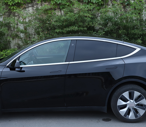 Steel Silver Windows Strip Sill Molding Cover Trim For Tesla Model Y ...