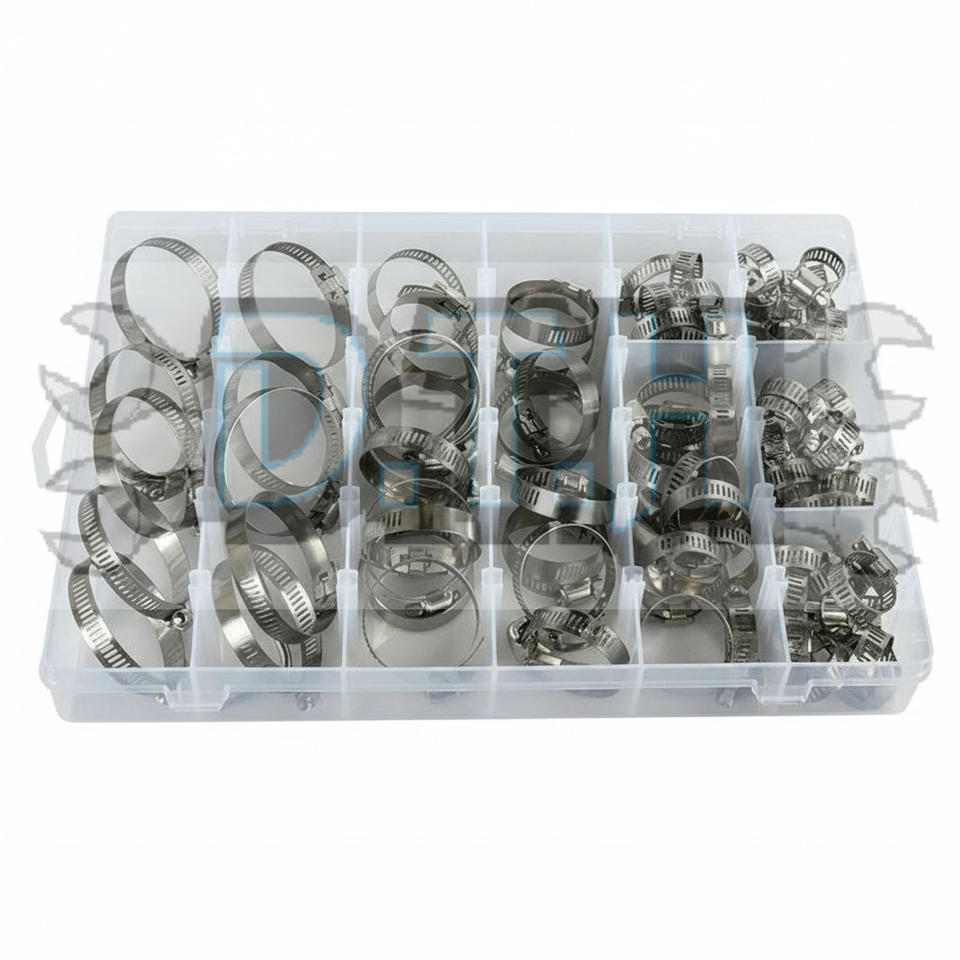 91 PIECE STAINLESS STEEL HOSE CLAMP KIT 8MM-44MM | eBay Australia