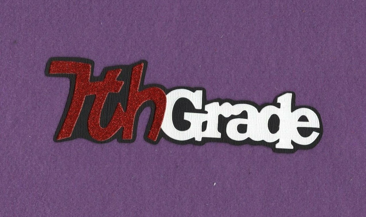 7th GRADE title die cuts scrapbook cards | eBay