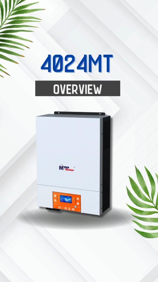 MPP Solar Inverter 4000w 230v 24v Dual AC output PV input 500V 120A ...