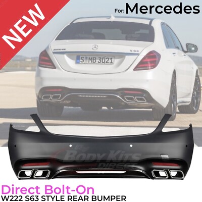 For 2014-2020 W222 Mercedes Benz S-Class Facelift 2018+ S63 AMG Rear ...
