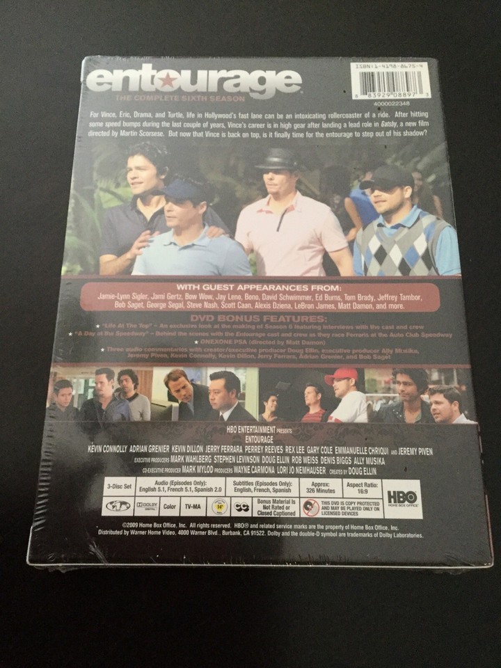 Entourage: The Complete Sixth Season (DVD, 2010, 3-Disc Set ...