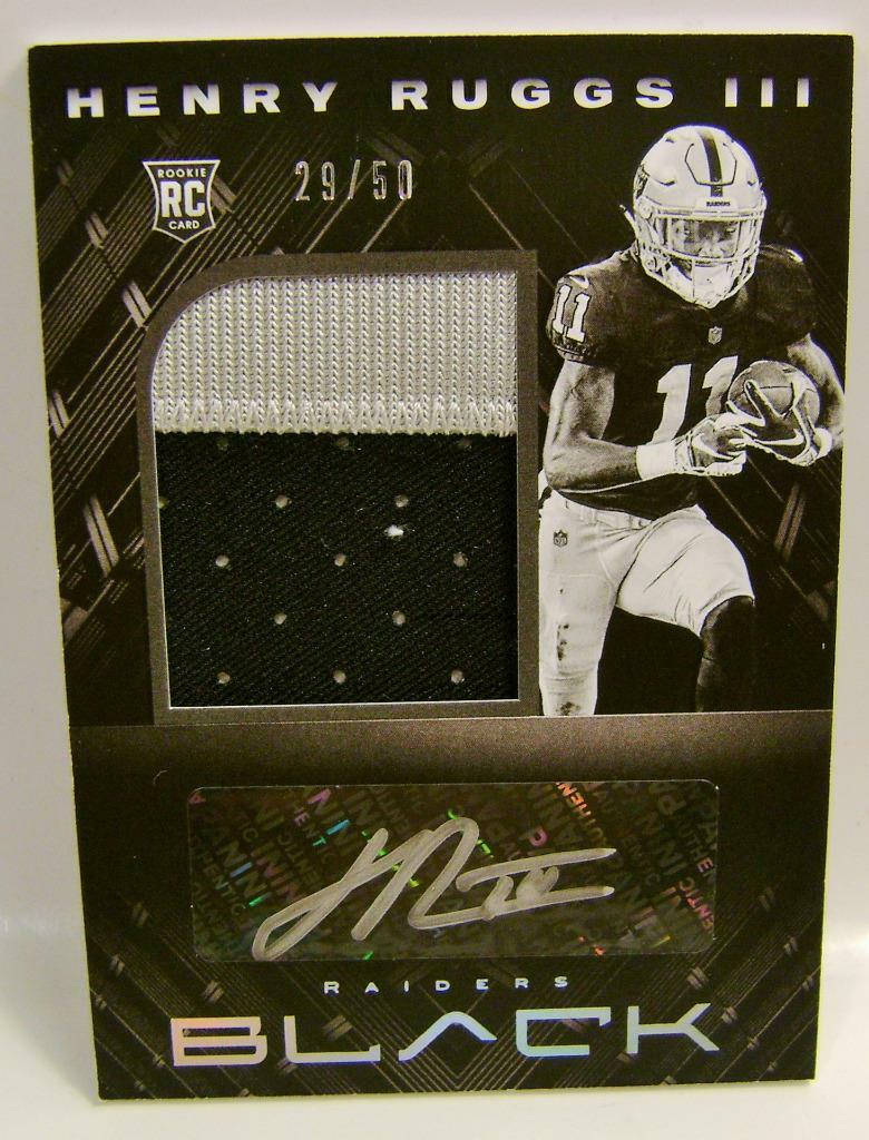 HENRY RUGGS III RC ROOKIE CARD /50 2 COLOR RPA AUTO PANINI BLACK ...