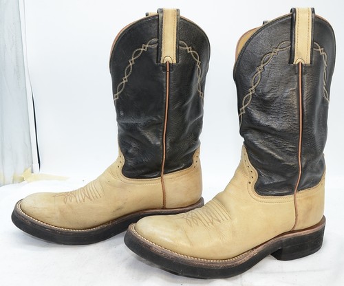 Honcho Boots USA Mens Sz 8 2-Tone Leather Western Cowboy Work Durable ...