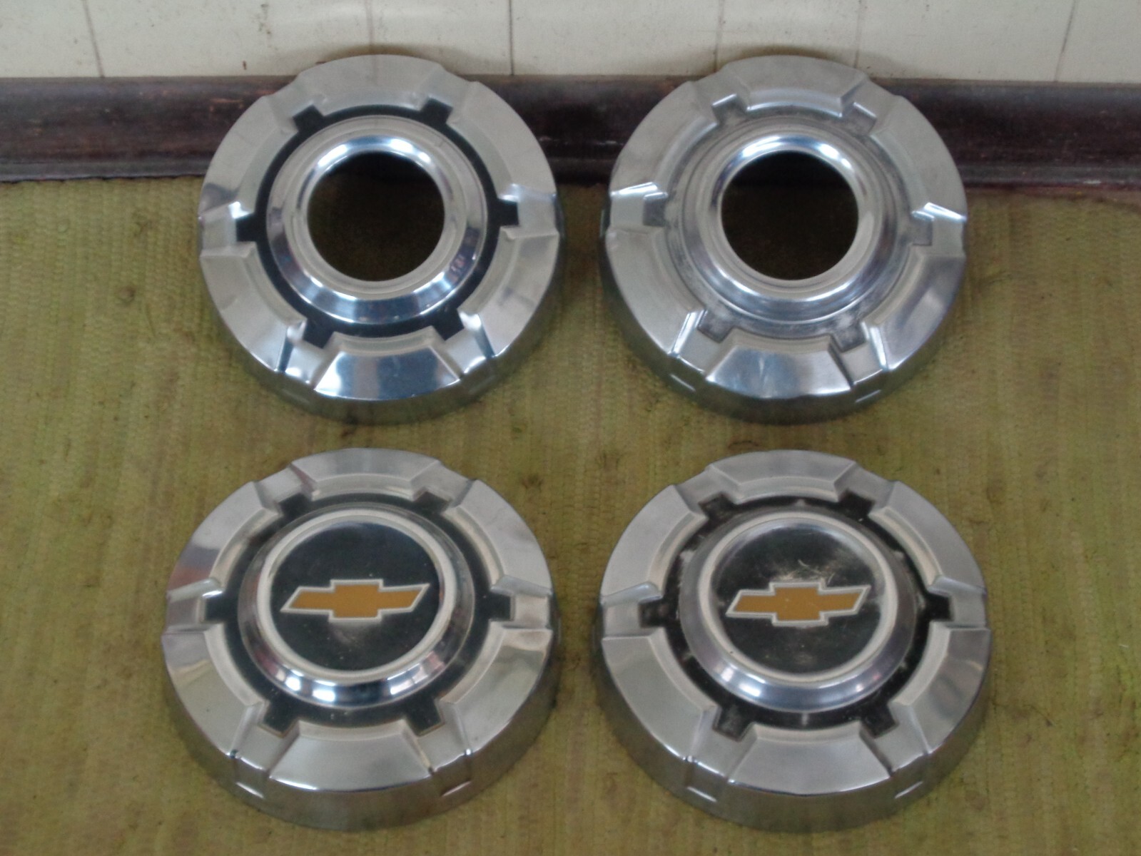 1969-1975 Chevy 4x4 Dog Dish Hubcaps 10 1/2" | Set 4 | 15" | Stainless ...