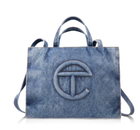 Telfar Medium Denim Shopper - Blue | eBay