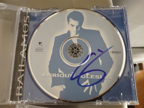 ENRIQUE IGLESIAS LATINO ICON SINGER SIGNED AUTOGRAPHED BAILAMOS CD ...