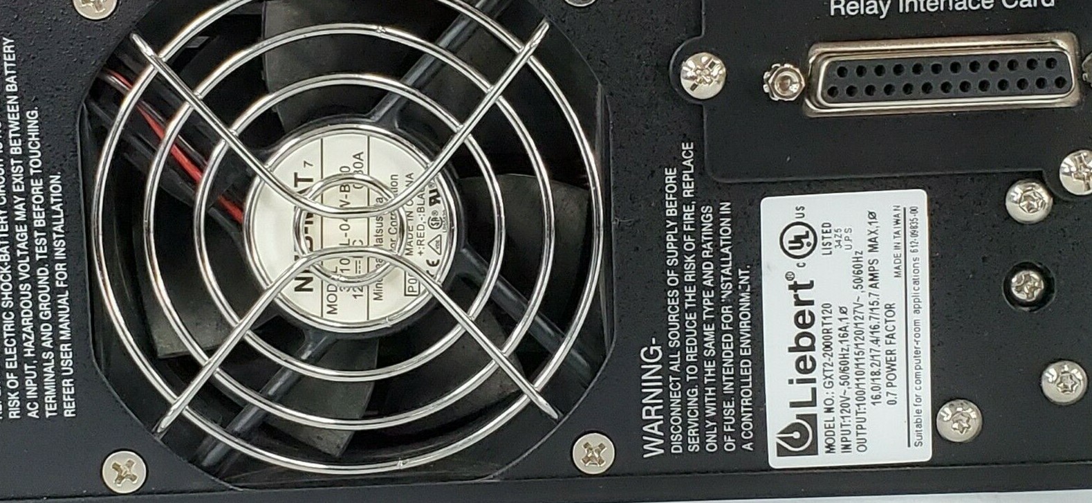 LIEBERT GXT2-2000RT120 UPSTATION GXT UPS BATTERY BACKUP / POWER SUPPLY ...