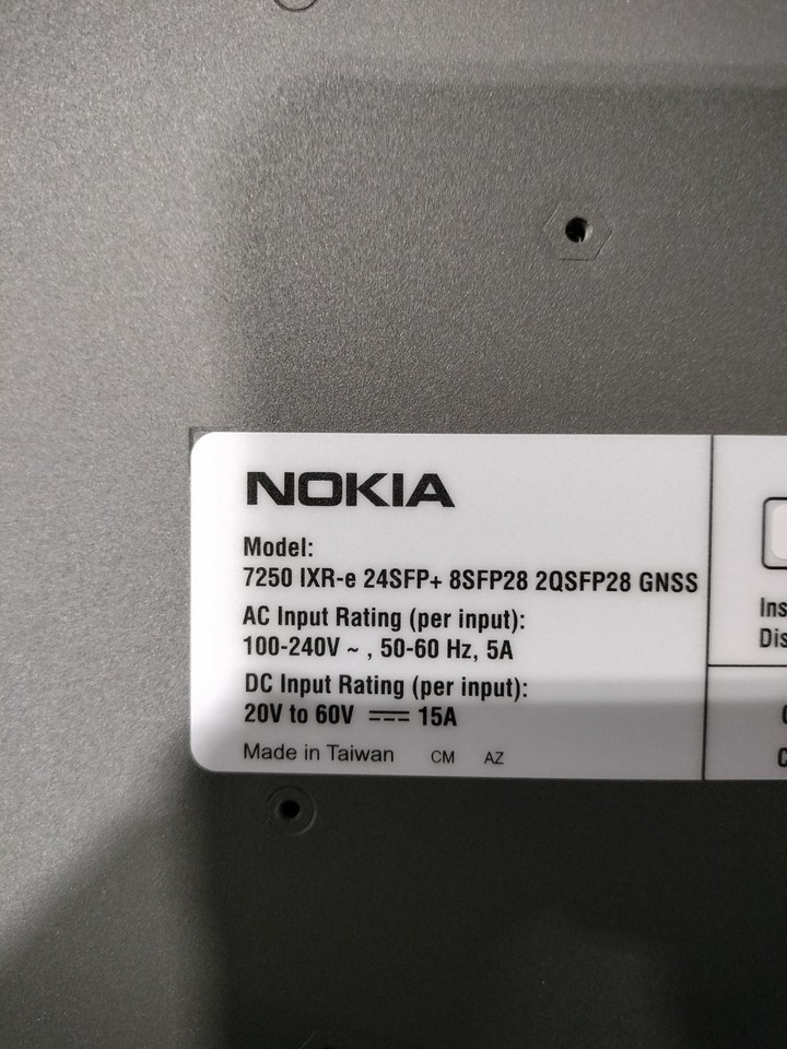Nokia 3HE15386AA 7250 IXR-e 24SFP+ 8SFP28 2QSFP28 GNSS Interconnect ...