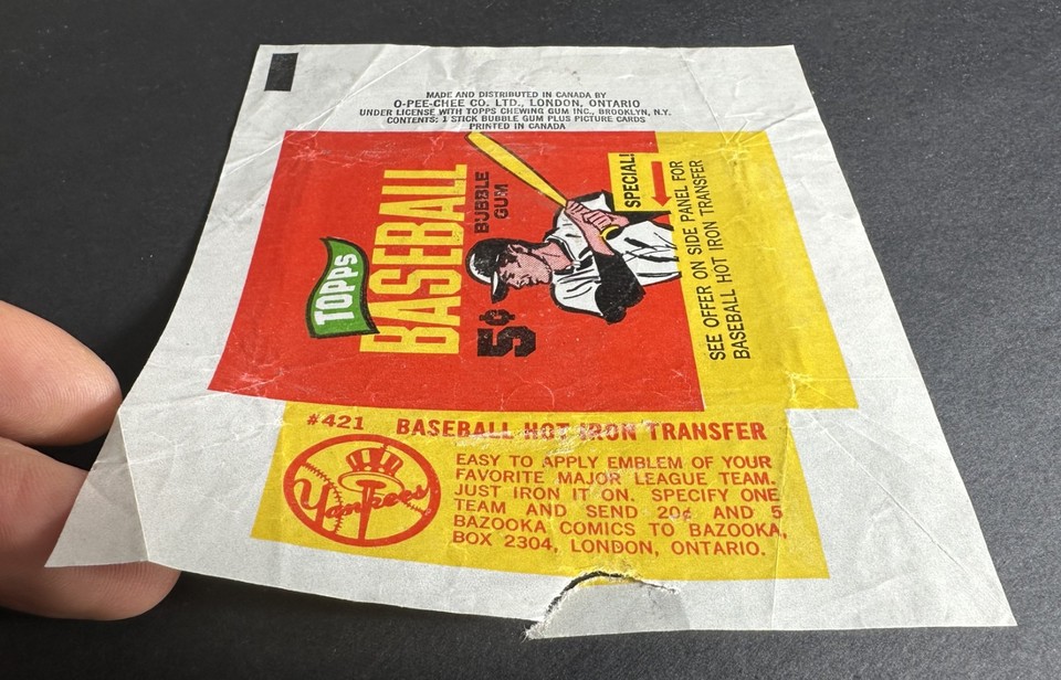 1965 O-PEE-CHEE BASEBALL WAX WRAPPER (RARE) 1st OPC POST WAR BASEBALL ...