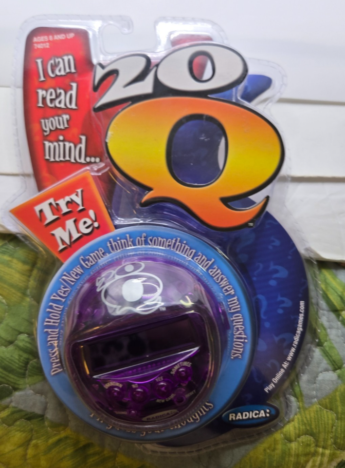 Radica 20Q 20 Questions PURPLE Electronic Handheld Game Vintage NEW ...