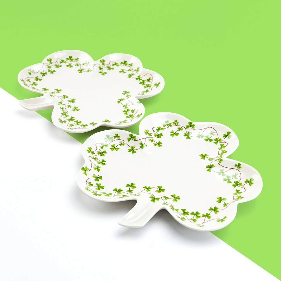 Grace Teaware Shamrock Fine Porcelain Serving Plate | eBay