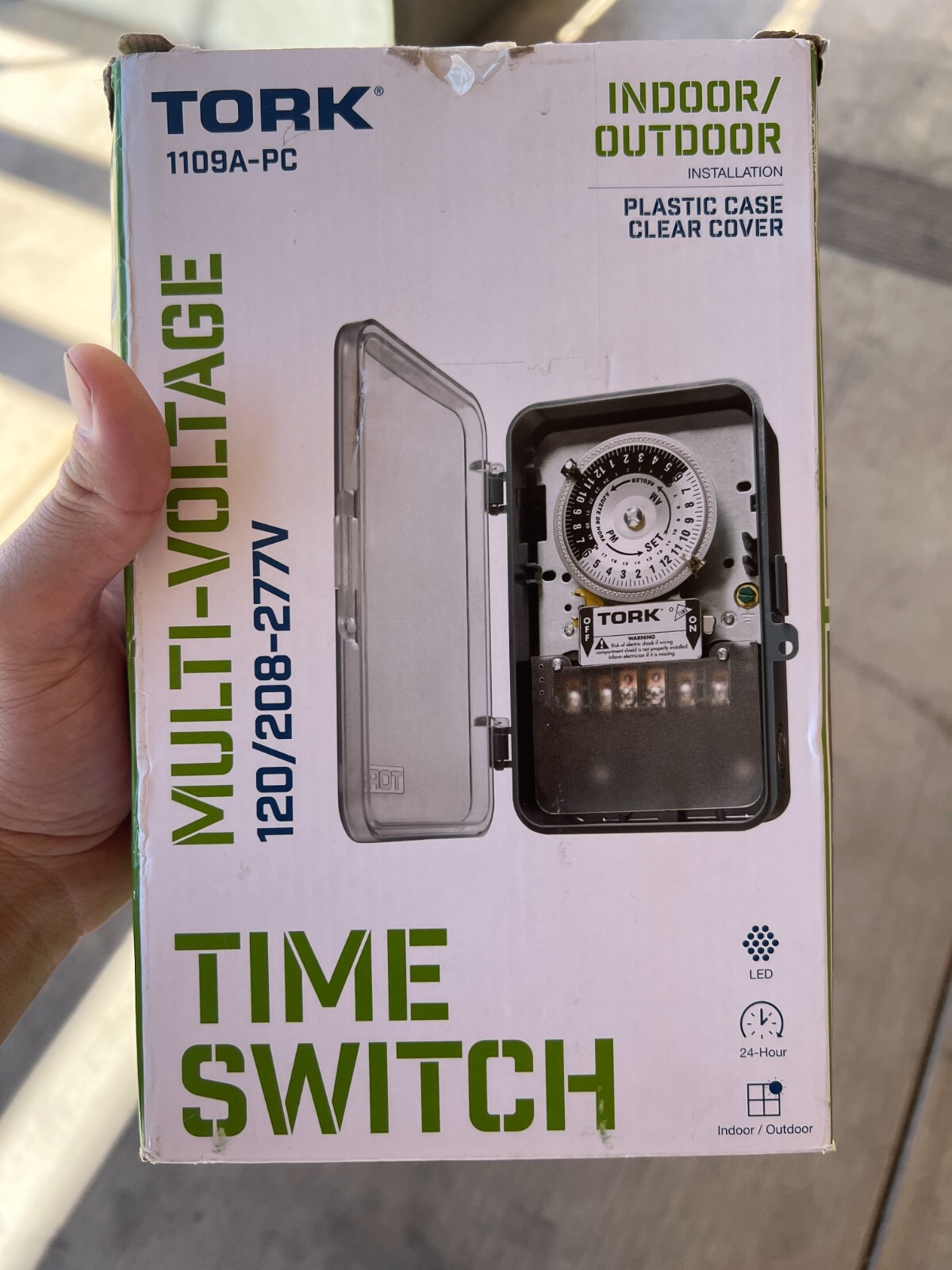 TORK 1109A-PC Indoor Time Switch 24 Hour Multi-Voltage 120/208-277V ...