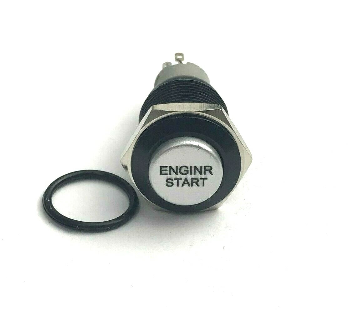EnginR LED Momentary Stainless Steel Push Button Panel Mount Power ...