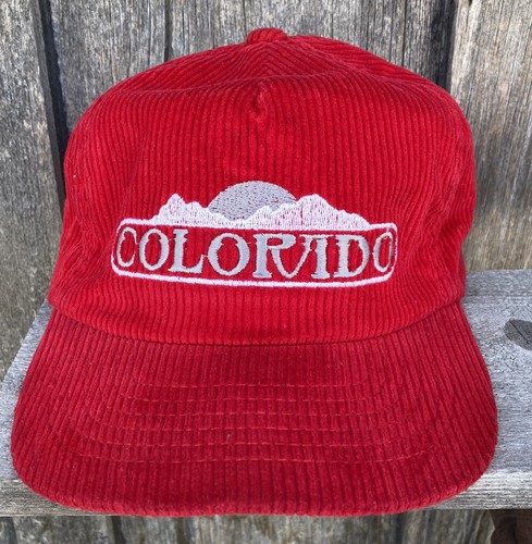 Vintage 80s Colorado Corduroy Spell Out Embroidered Hat Prime Time ...