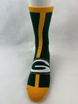 Green Bay Packers Football Green & Gold Women's Casual Deuce Crew Socks ...