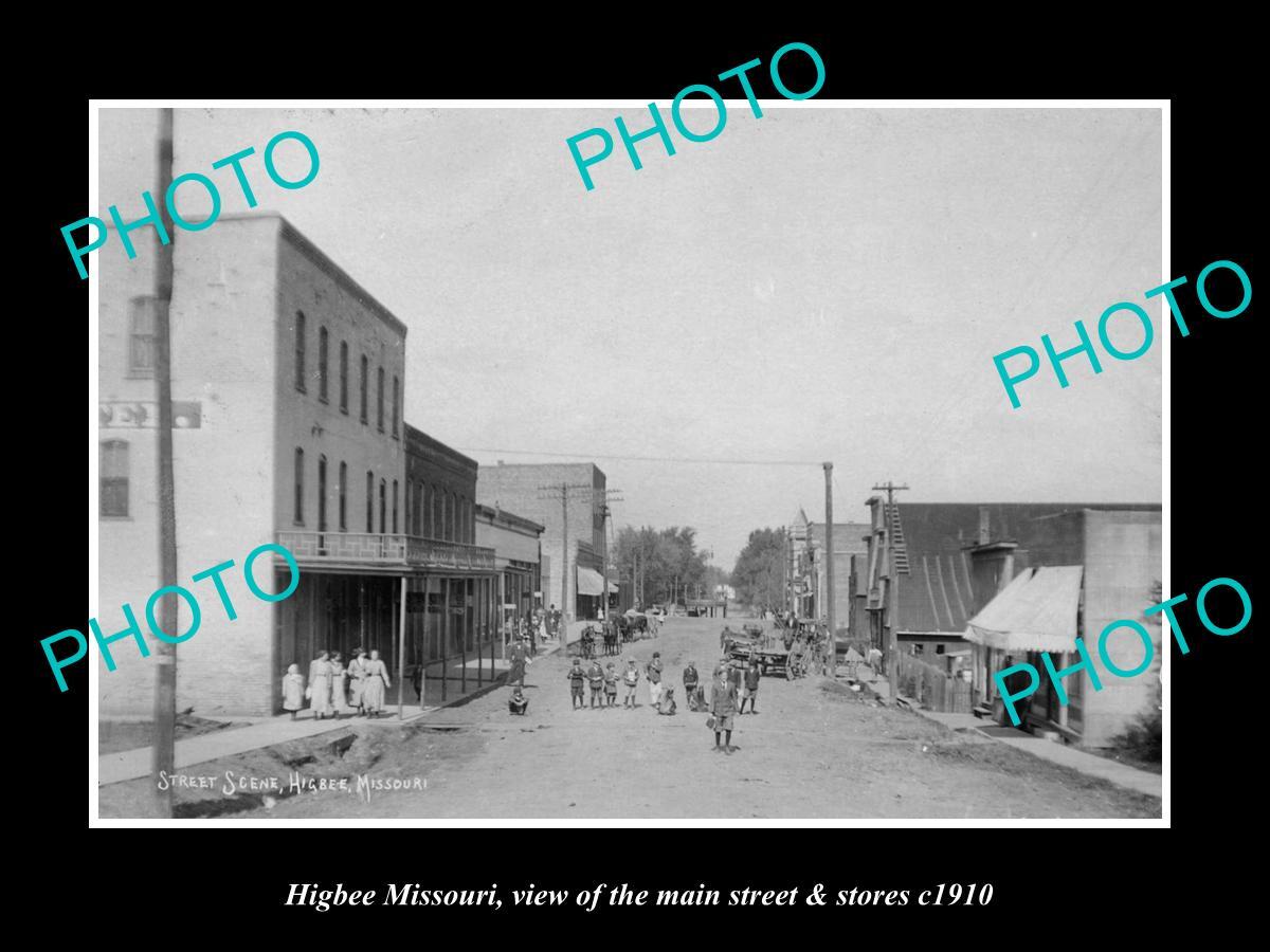 OLD 8x6 HISTORIC PHOTO OF HIGBEE MISSOURI THE MAIN STREET & STORES ...