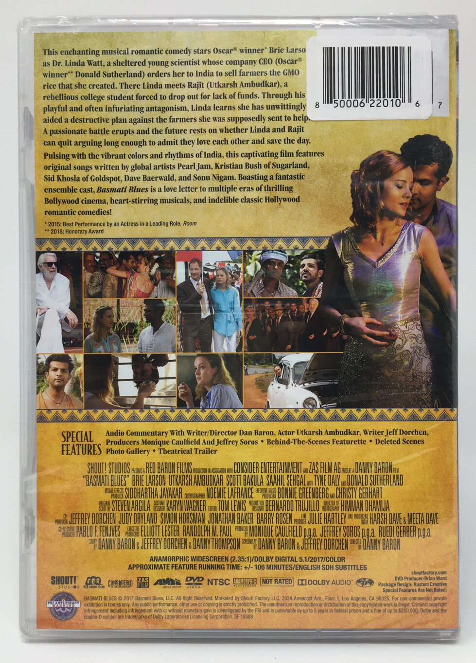 Basmati Blues DVD Video (Brie Larson, Donald Sutherland, Utkarsh ...