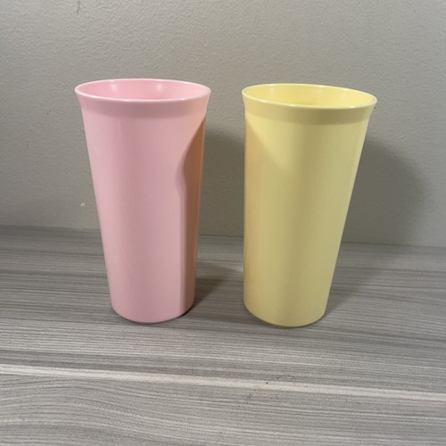 Tupperware Bell Tumblers 9 oz Set of 2 Pastel Yellow and Pink New ...