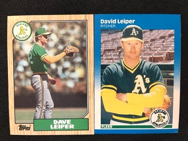 MLB - David Leiper 1987 Topps & 1987 Fleer Baseball - A's | eBay