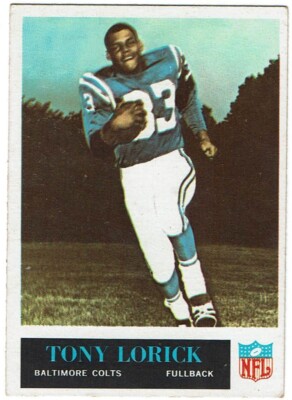 1965 Philadelphia RC #6 Tony Lorick Baltimore Colts Football Card Raw ...